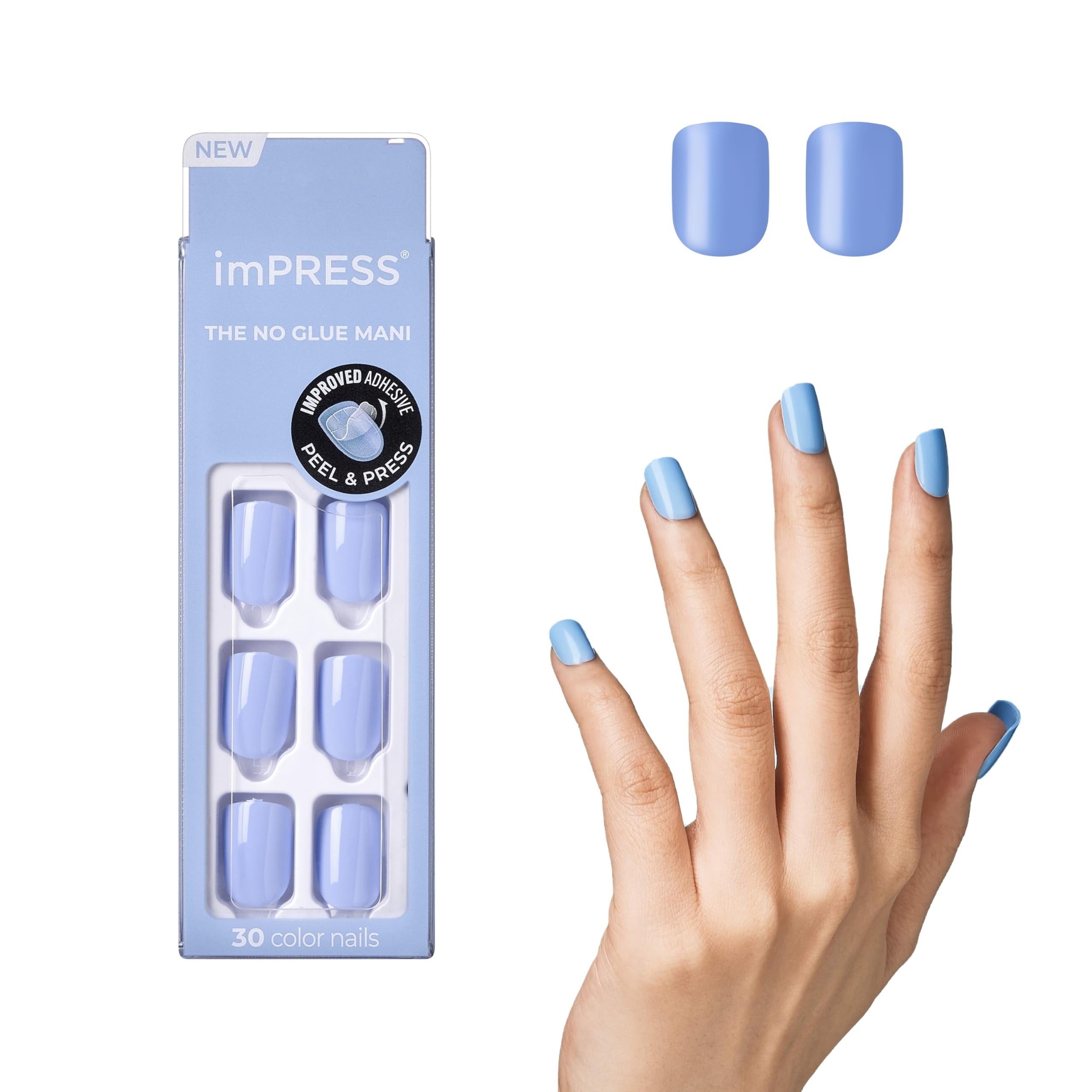 imPRESS Nails Baby Why So Blue 30nails – Primadona.beauty